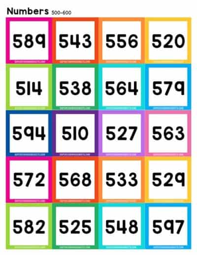 Number Flashcards - Superstar Worksheets