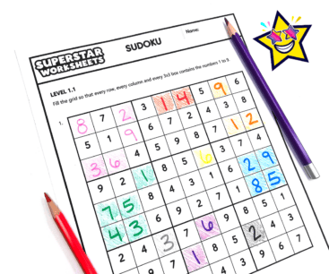 Sudoku Puzzles for Kids (Free Printables) - Superstar Worksheets