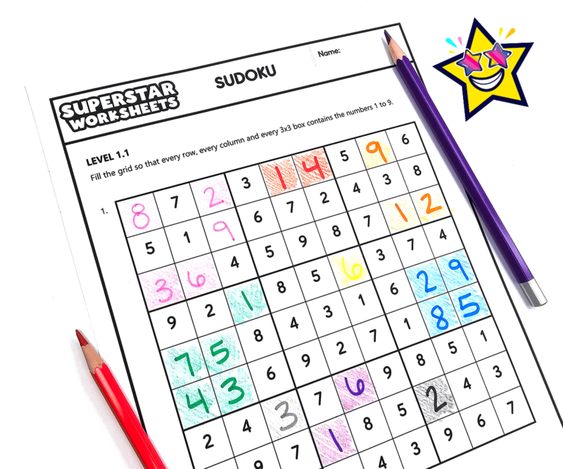 Sudoku Puzzles for Kids (Free Printables) - Superstar Worksheets