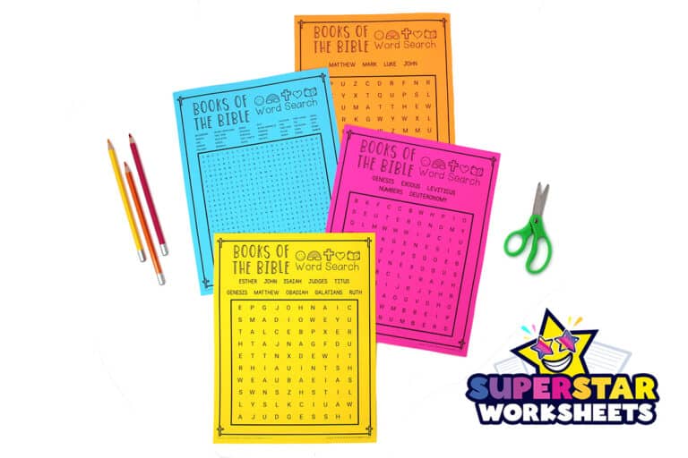 Books of the Bible Word Search - Superstar Worksheets