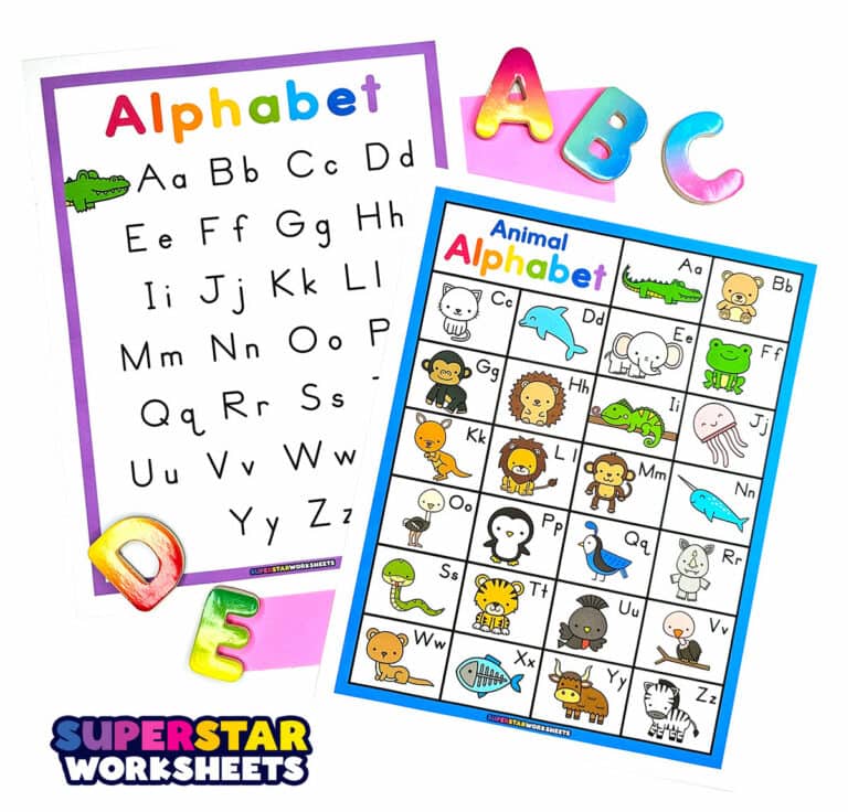 ABC Alphabet Charts - Superstar Worksheets
