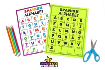 Spanish Alphabet Chart - Superstar Worksheets
