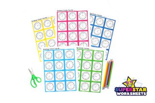 Telling Time Flashcards - Superstar Worksheets
