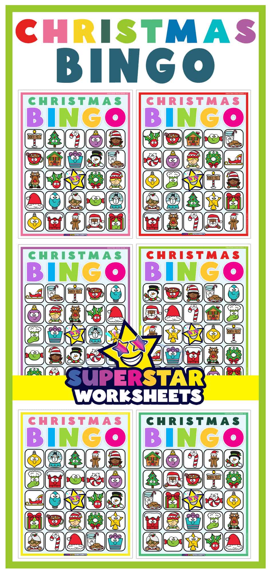 Christmas BINGO - Superstar Worksheets
