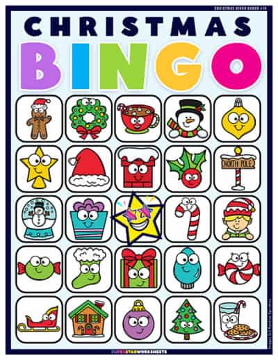Christmas BINGO - Superstar Worksheets