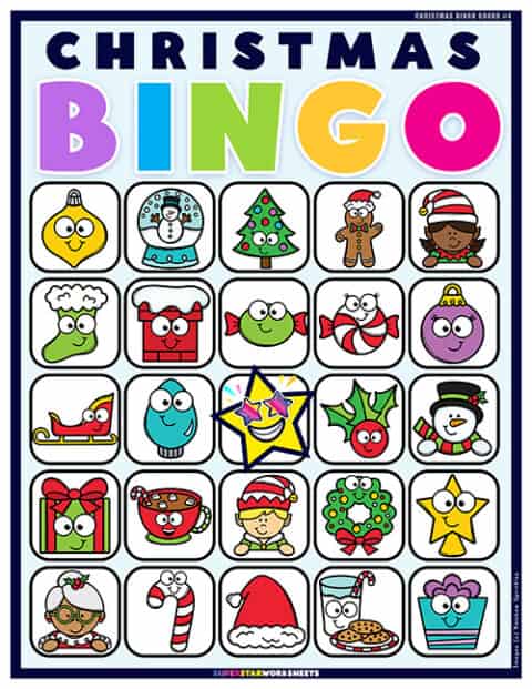 Christmas BINGO - Superstar Worksheets