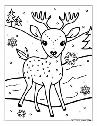 Reindeer Coloring Pages (Free Printables) - Superstar Worksheets
