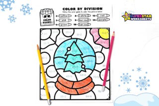 Winter Color by Number - Superstar Worksheets