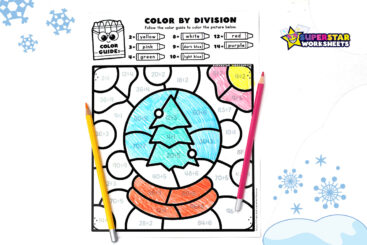 Winter Color by Number - Superstar Worksheets