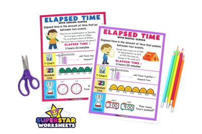 Elapsed Time Worksheets - Superstar Worksheets