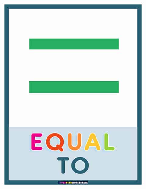 Greater Than Sign & Less Than Sign - Superstar Worksheets