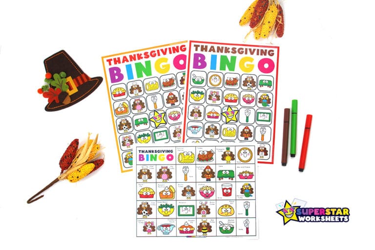 Thanksgiving BINGO - Superstar Worksheets