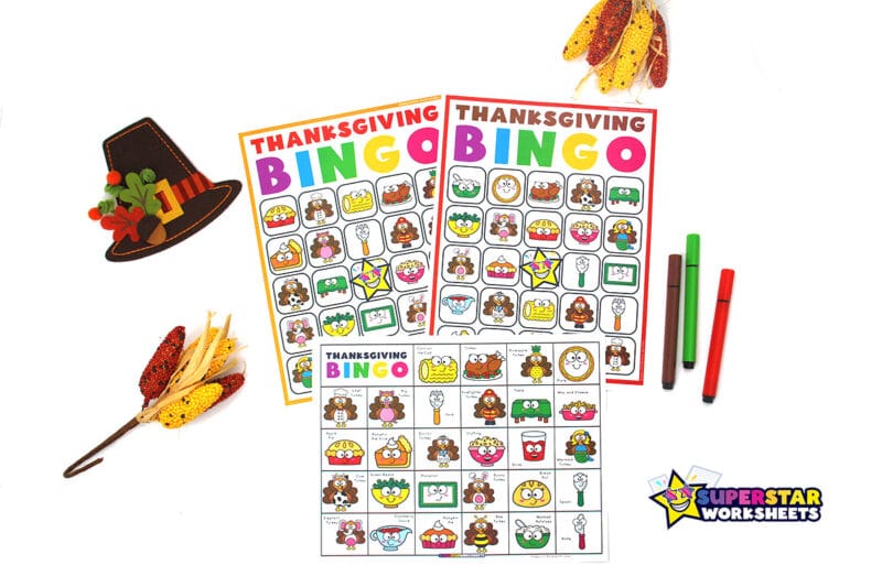 Thanksgiving BINGO - Superstar Worksheets