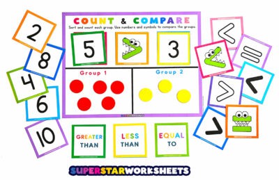 Greater Than Sign & Less Than Sign - Superstar Worksheets