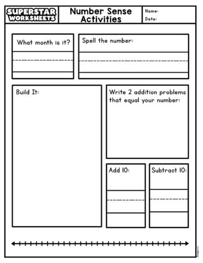 Number Sense Worksheets - Superstar Worksheets