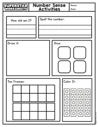 Number Sense Worksheets - Superstar Worksheets