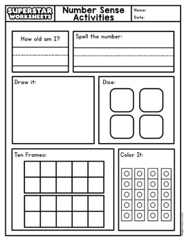 Number Sense Worksheets - Superstar Worksheets