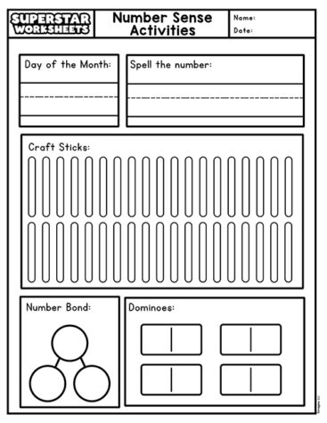 Number Sense Worksheets - Superstar Worksheets