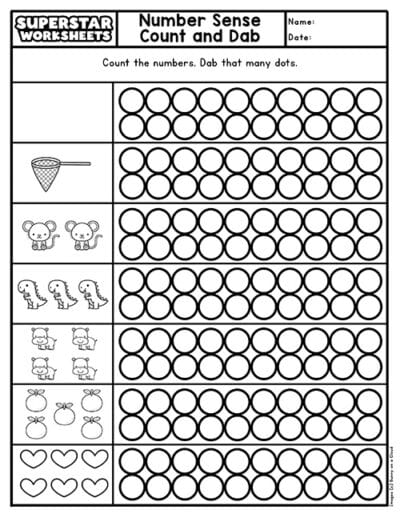 Number Sense Worksheets - Superstar Worksheets