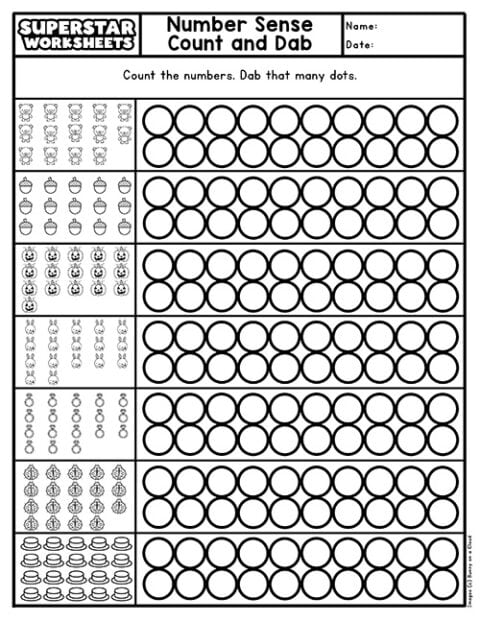 Number Sense Worksheets - Superstar Worksheets