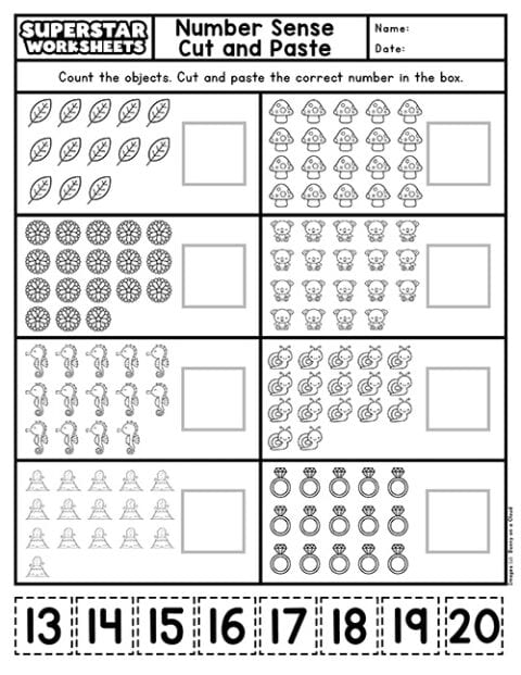 Number Sense Worksheets - Superstar Worksheets
