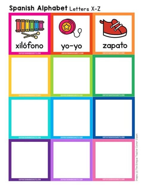 Spanish Alphabet Worksheets - Superstar Worksheets
