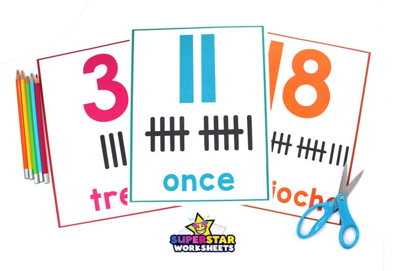 Spanish Numbers - Superstar Worksheets