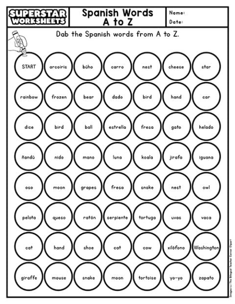 Spanish Alphabet Worksheets - Superstar Worksheets