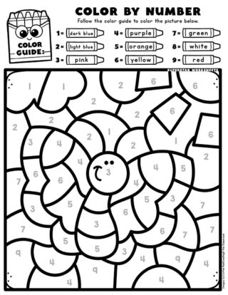 Spring Color by Number - Superstar Worksheets