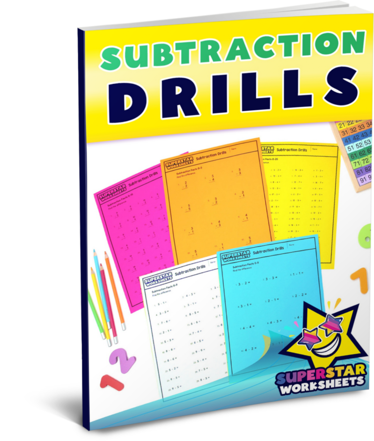 Subtraction Drills - Superstar Worksheets