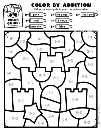Summer Color by Number - Superstar Worksheets