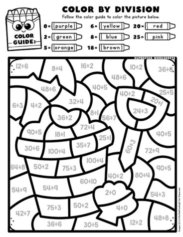 Summer Color by Number - Superstar Worksheets