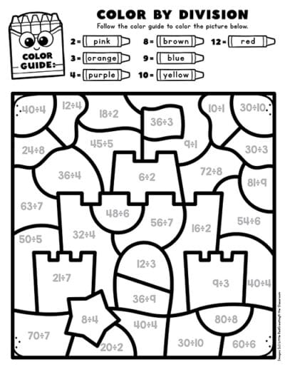 Summer Color by Number - Superstar Worksheets