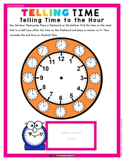 Telling Time Games - Superstar Worksheets