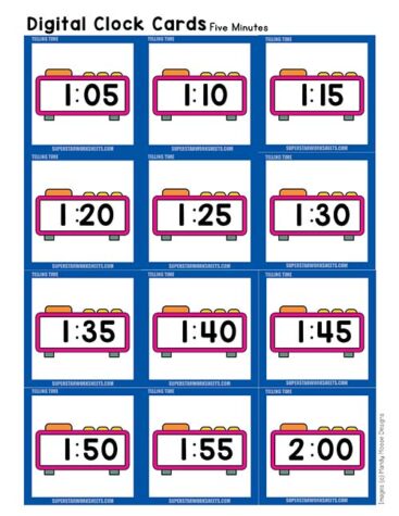 Telling Time Flashcards - Superstar Worksheets