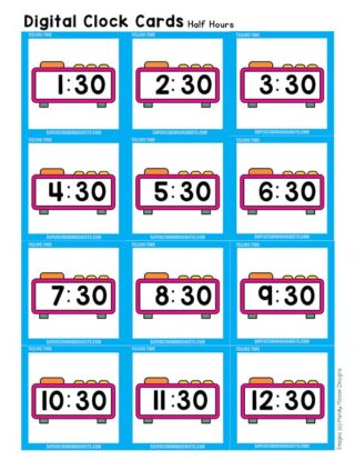 Telling Time Flashcards - Superstar Worksheets
