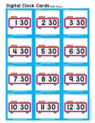 Telling Time Flashcards - Superstar Worksheets