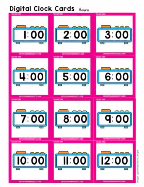 Telling Time Flashcards - Superstar Worksheets