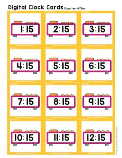 Telling Time Flashcards - Superstar Worksheets
