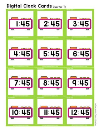 Telling Time Flashcards - Superstar Worksheets