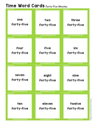 Telling Time Flashcards - Superstar Worksheets