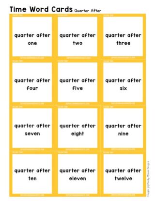 Telling Time Flashcards - Superstar Worksheets