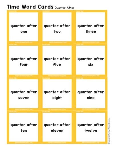 Telling Time Flashcards - Superstar Worksheets