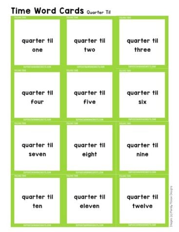 Telling Time Flashcards - Superstar Worksheets