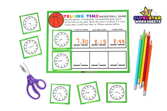 Telling Time Games - Superstar Worksheets