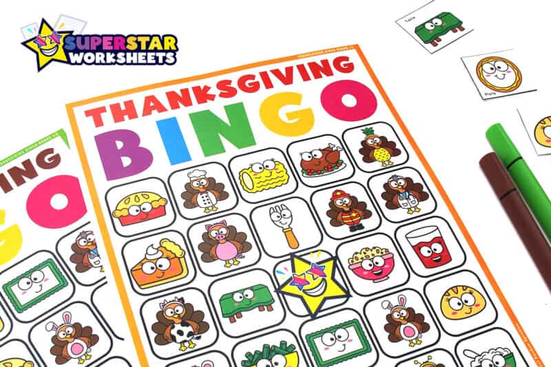 Thanksgiving BINGO - Superstar Worksheets