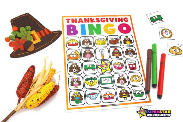 Thanksgiving BINGO - Superstar Worksheets