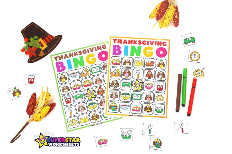 Thanksgiving BINGO - Superstar Worksheets