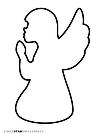 Angel Template (Free Printables) - Superstar Worksheets