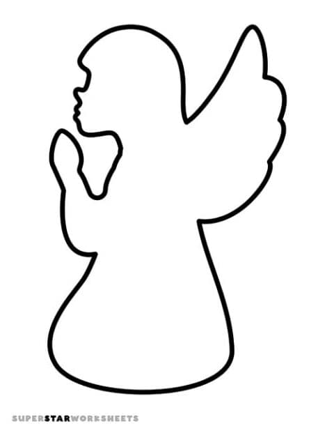 Angel Template (Free Printables) - Superstar Worksheets